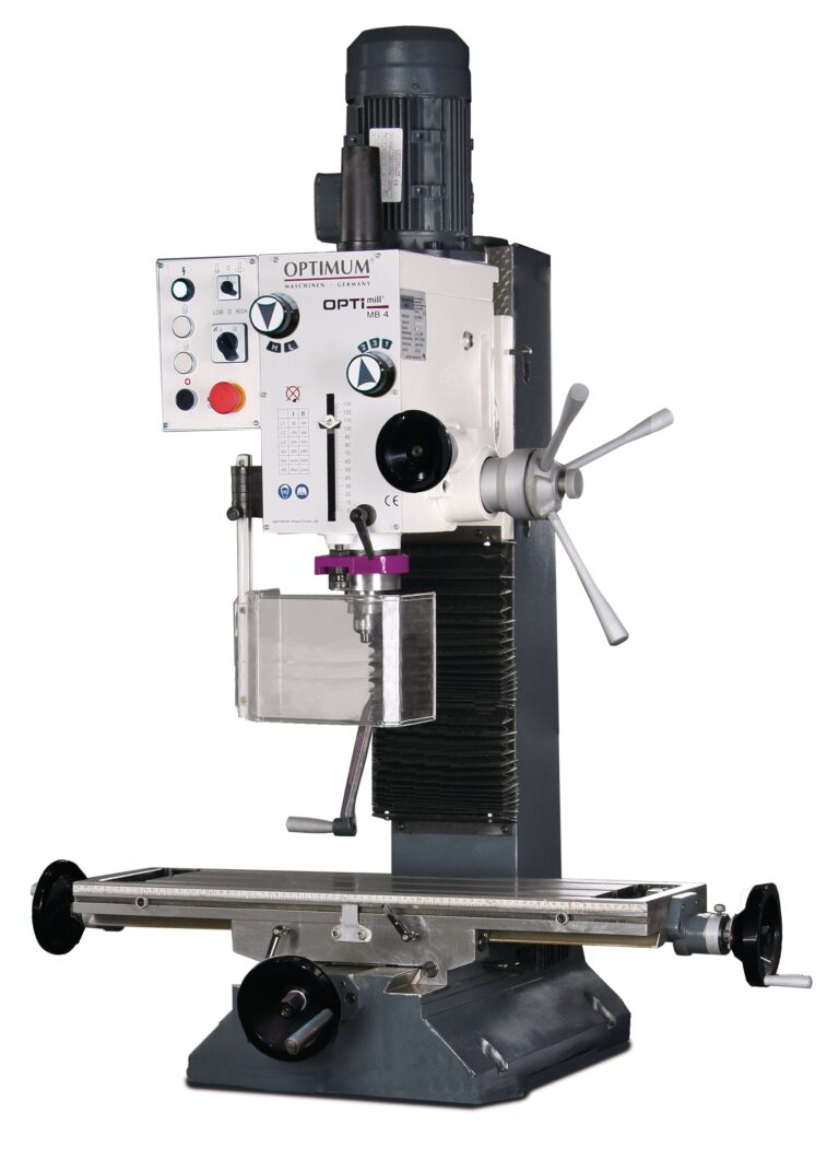 OPTIMUM OPTImill MB4 fúró-maró gép (1,5kW, MK4, 240x800mm) – Vén-szer ...